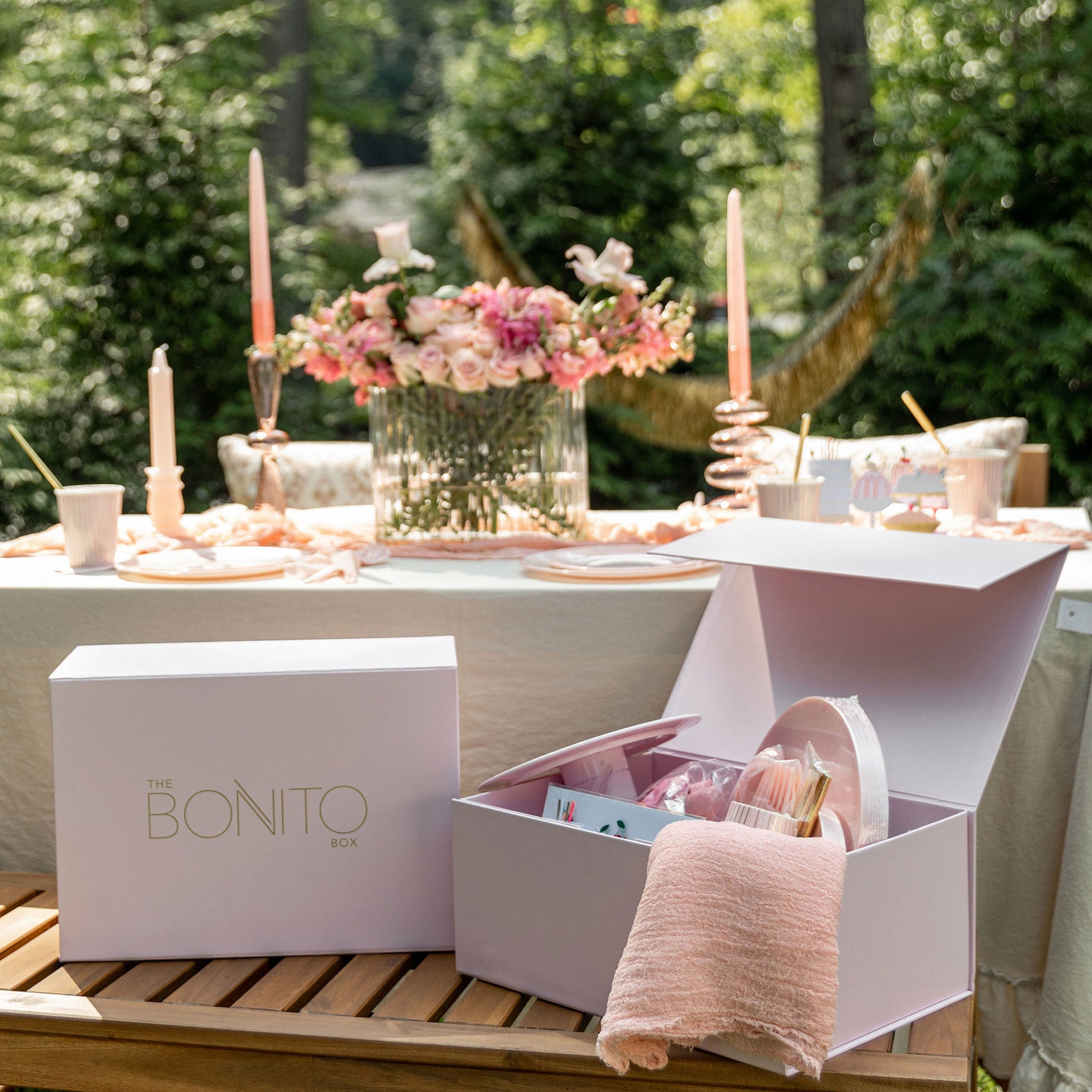 Elegant Pink Birthday Box – Complete Party Kit by The Bonito Box